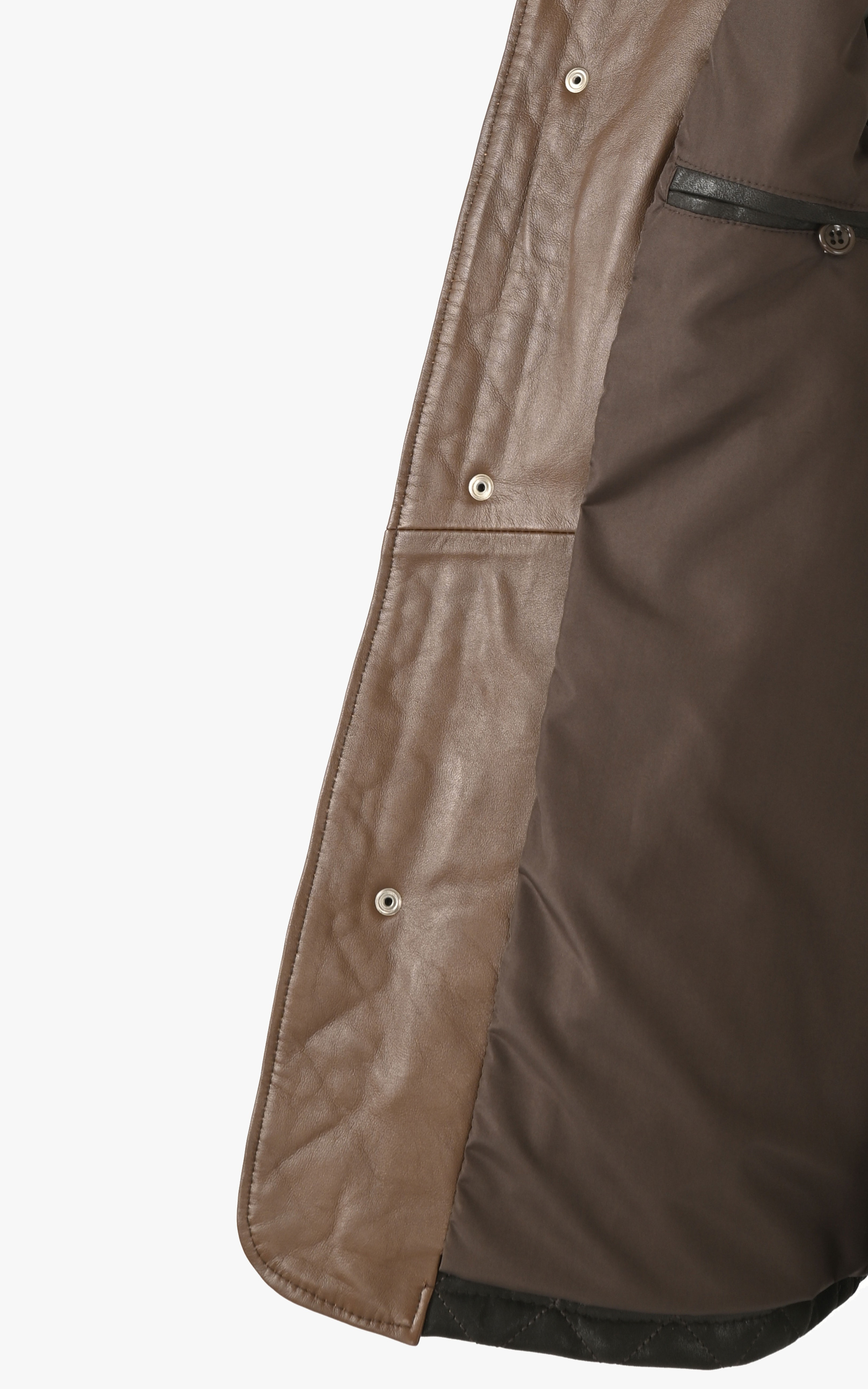 Veste Cuir Matelassé Marron Foncé La Canadienne La Canadienne