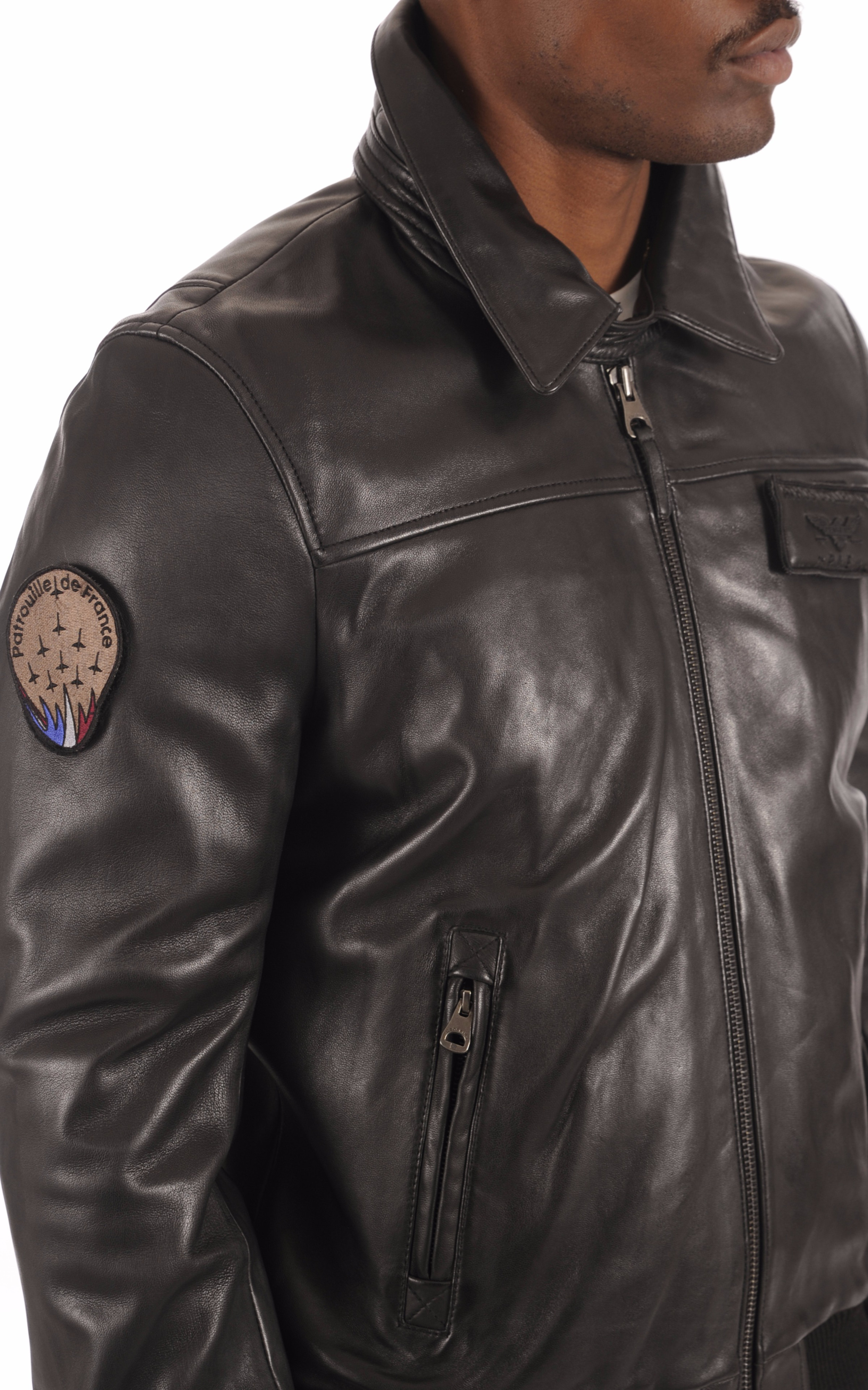 Blouson Aviateur Patrouille de France Noir Redskins - La Canadienne ... Blouson Aviateur Patrouille de France Noir Redskins - La Canadienne ...