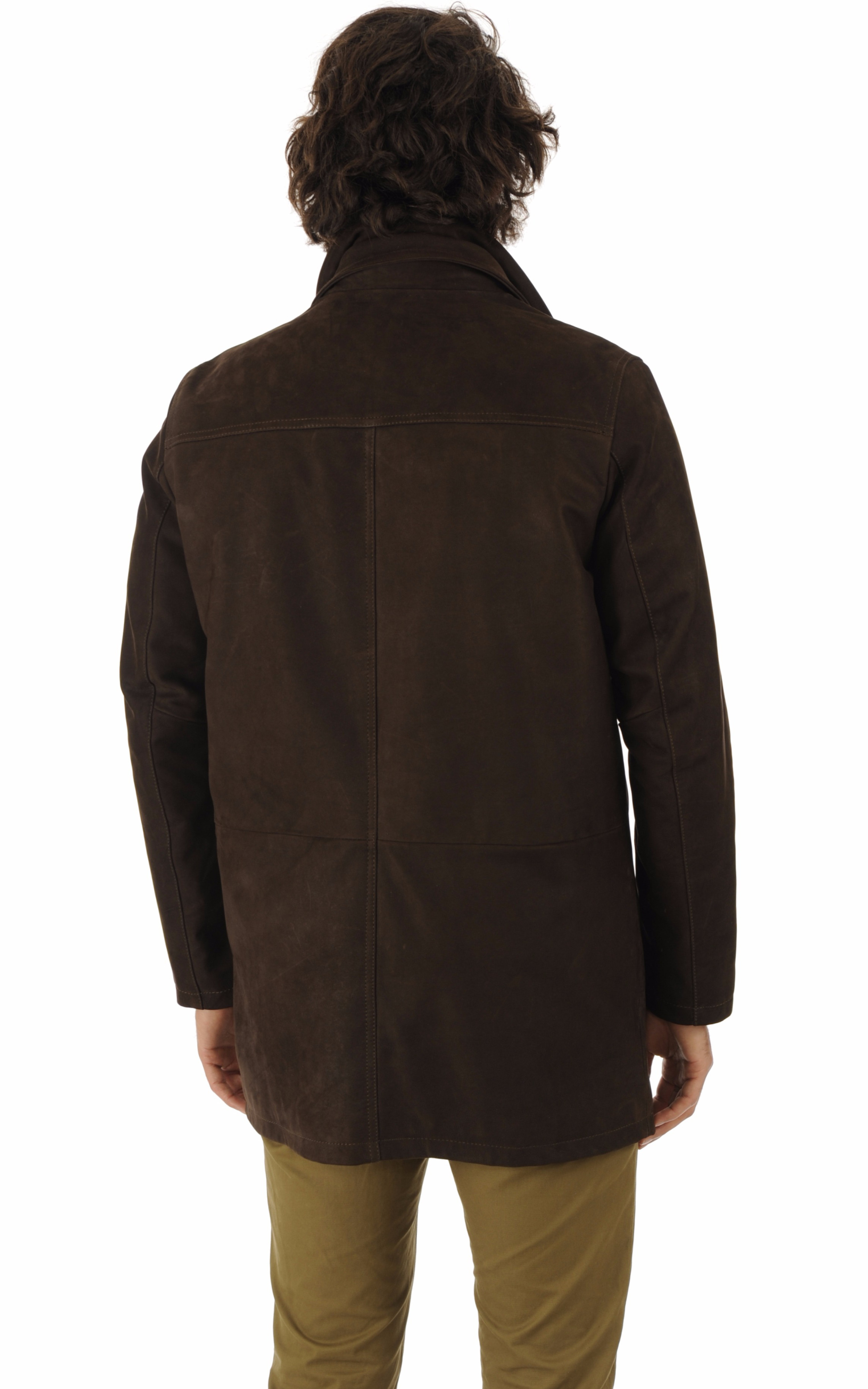 Veste Cuir Nubuck Marron La Canadienne La Canadienne Veste 34