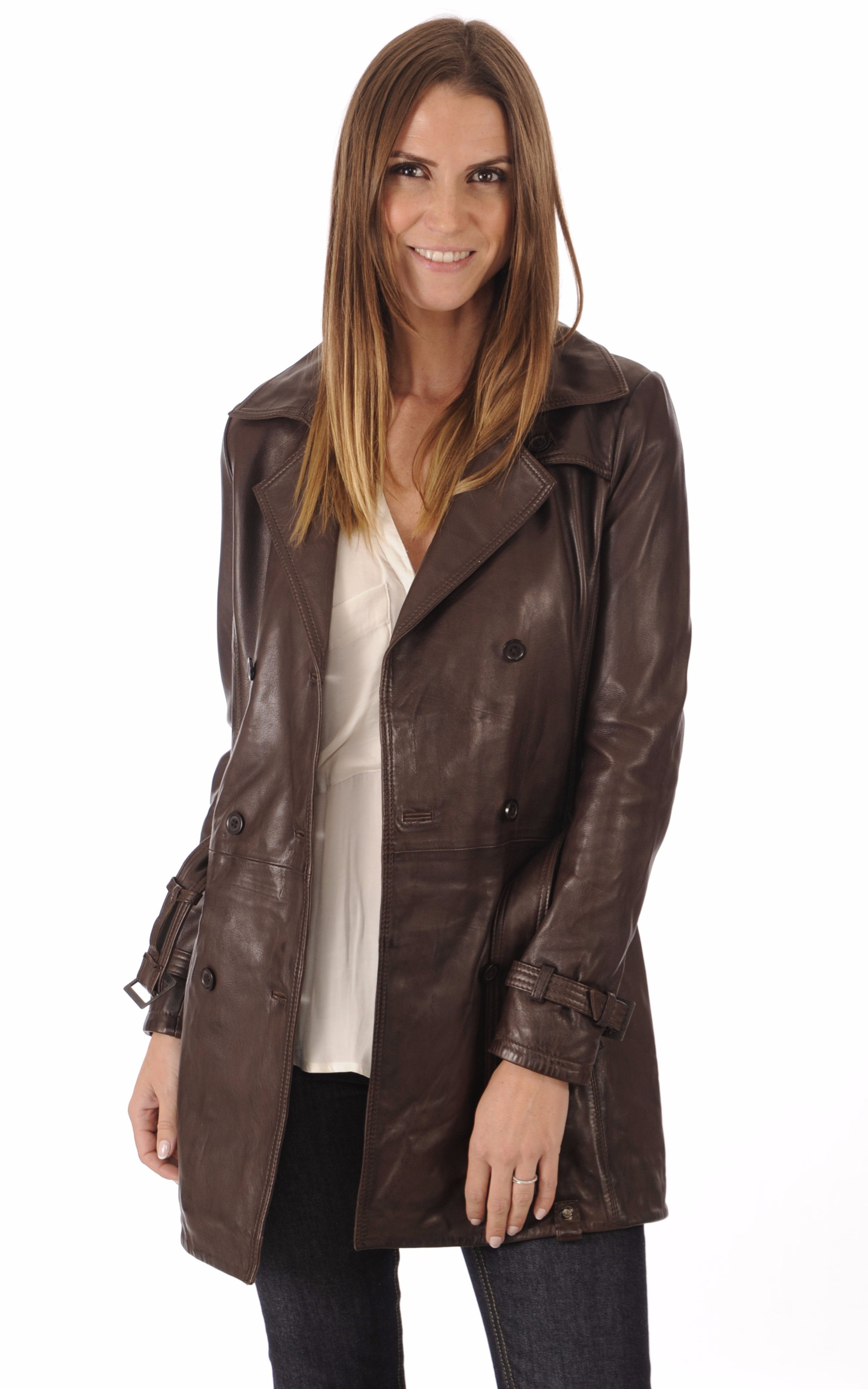 Veste Cuir Agneau Femme Marron Daytona La Canadienne Veste 34