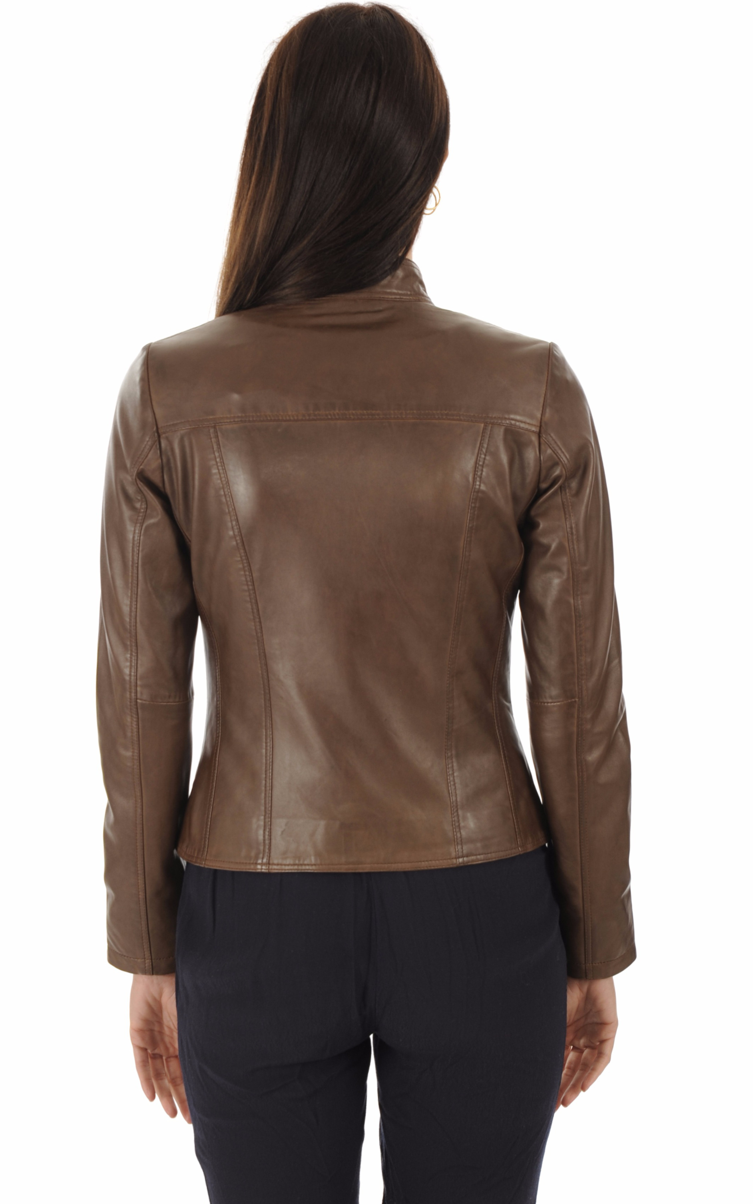 Blouson Cuir Marron Femme La Canadienne La Canadienne Blouson Cuir Marron Clair
