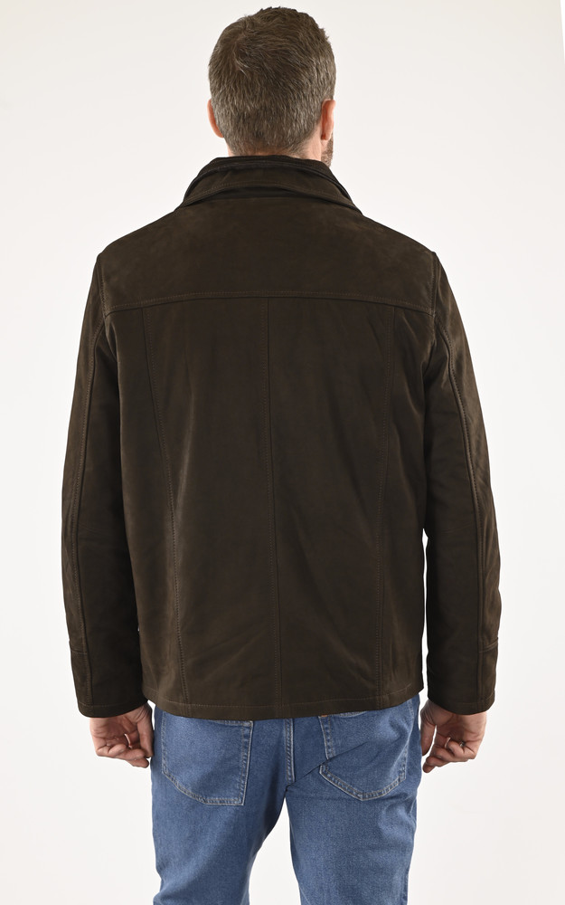 Blouson Cuir Nubuck Marron La Canadienne La Canadienne Vestes Et 3