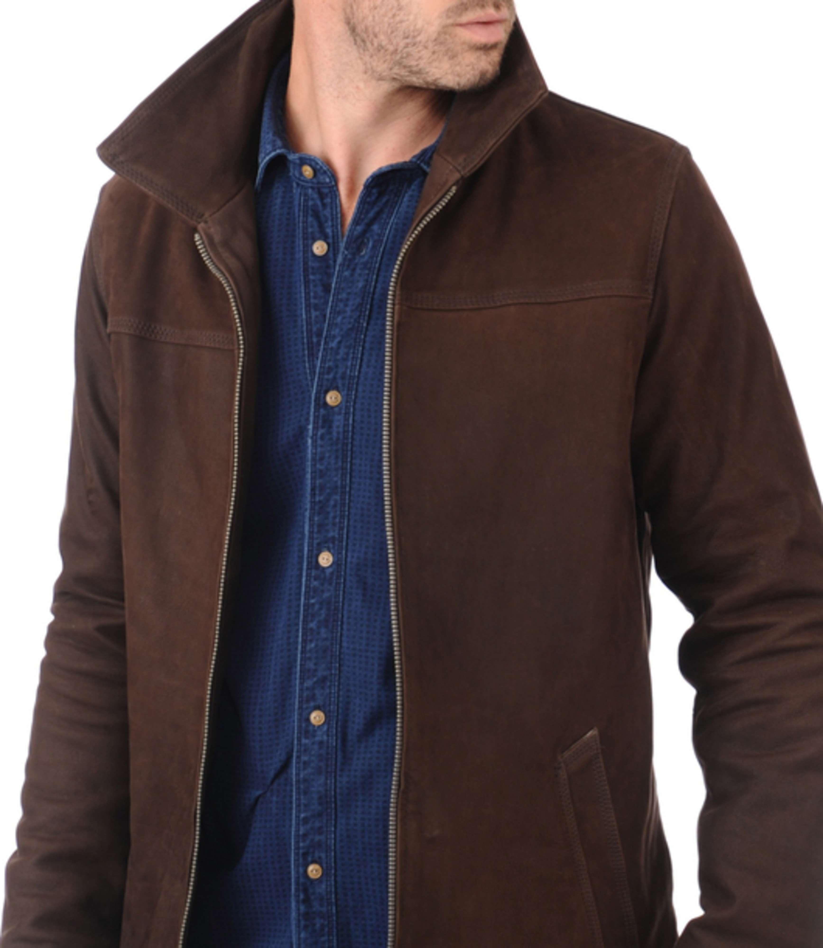 Veste Longue Cuir Nubuck Marron Daytona 73 La Canadienne Veste 34