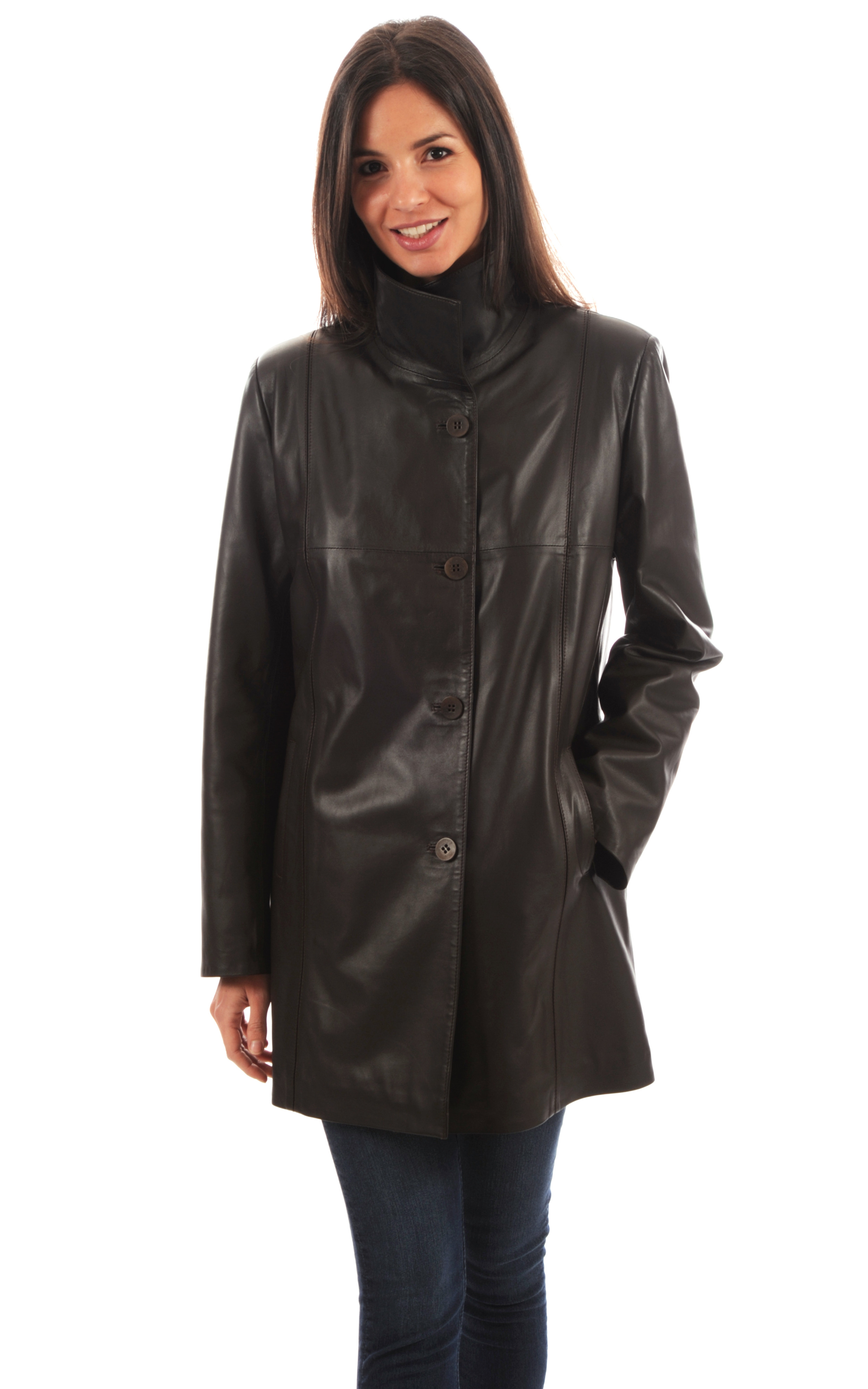 Veste Longue Cuir Agneau La Canadienne La Canadienne Manteau 78