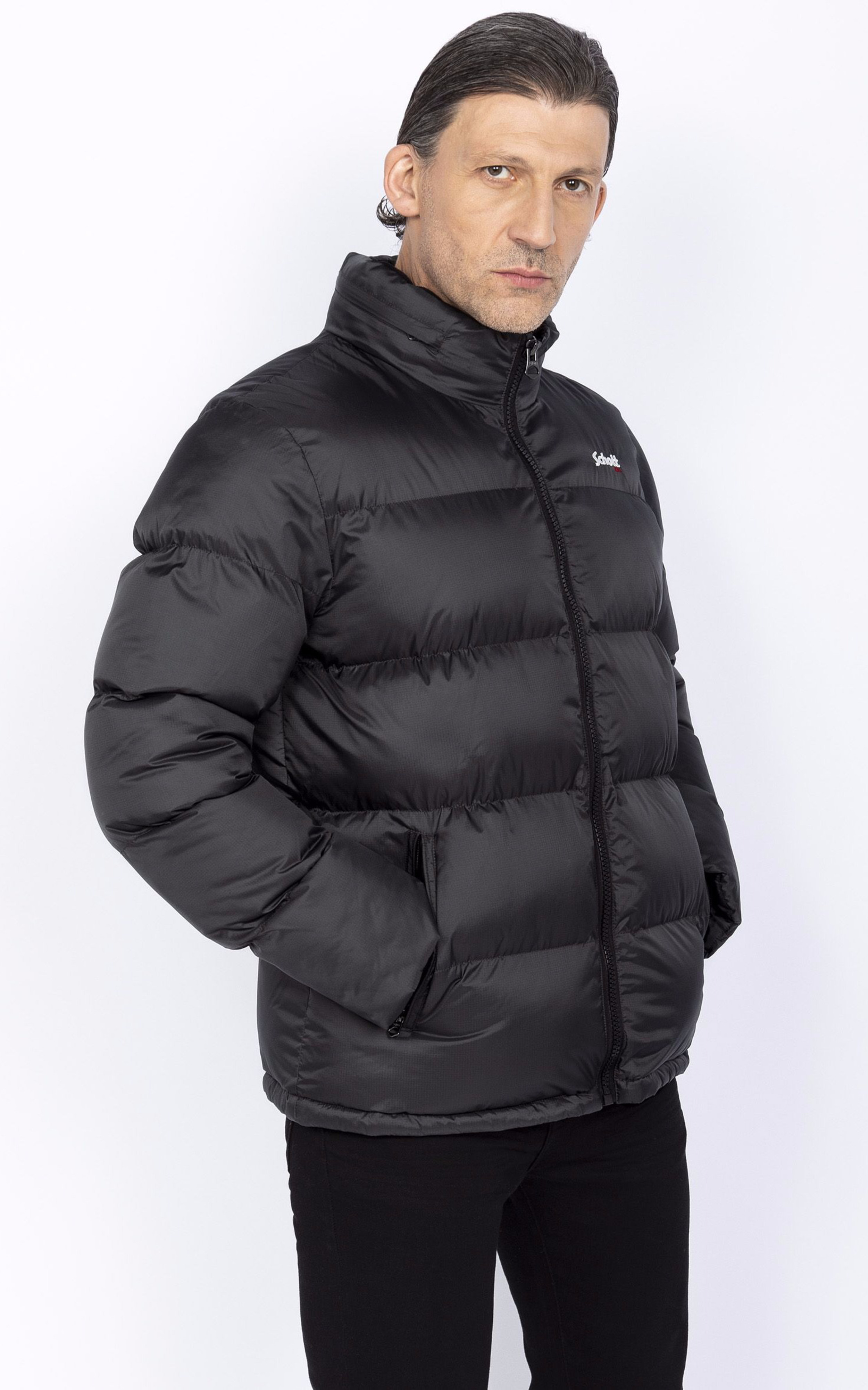 Doudoune courte IDAHO mixte anthracite Schott - La Canadienne ... Doudoune courte IDAHO mixte anthracite Schott - La Canadienne ...