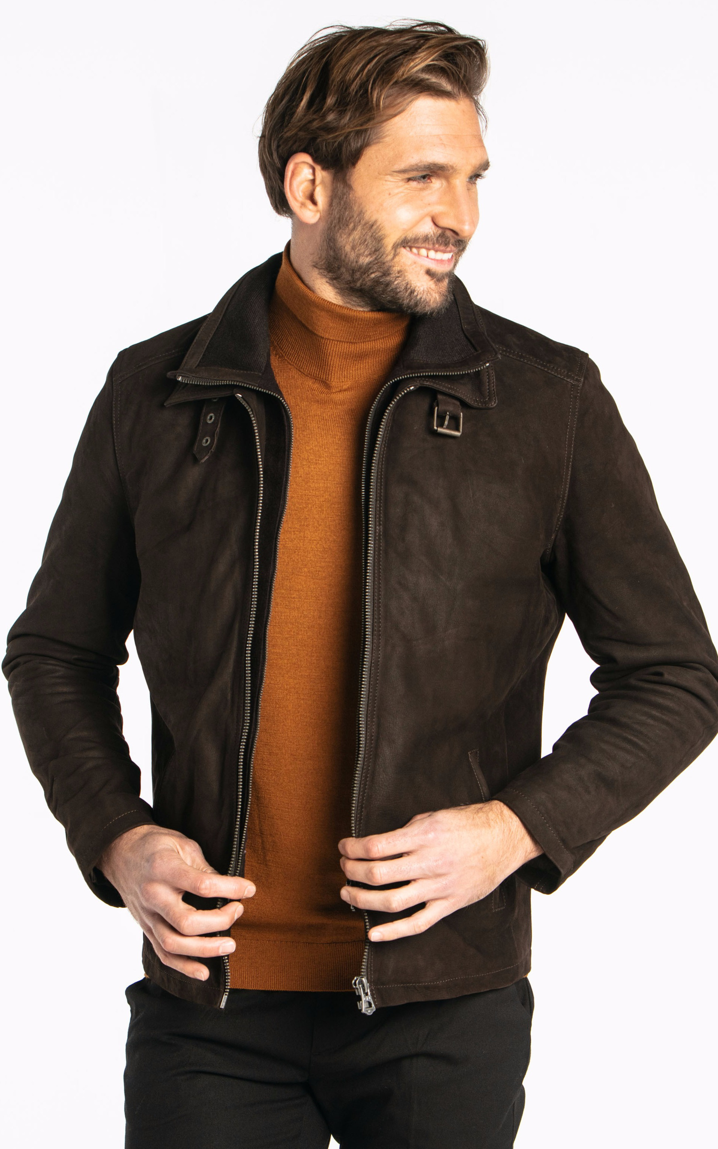 Blouson Cuir Nubuck Ford Marron Daytona 73 La Canadienne Vestes Et