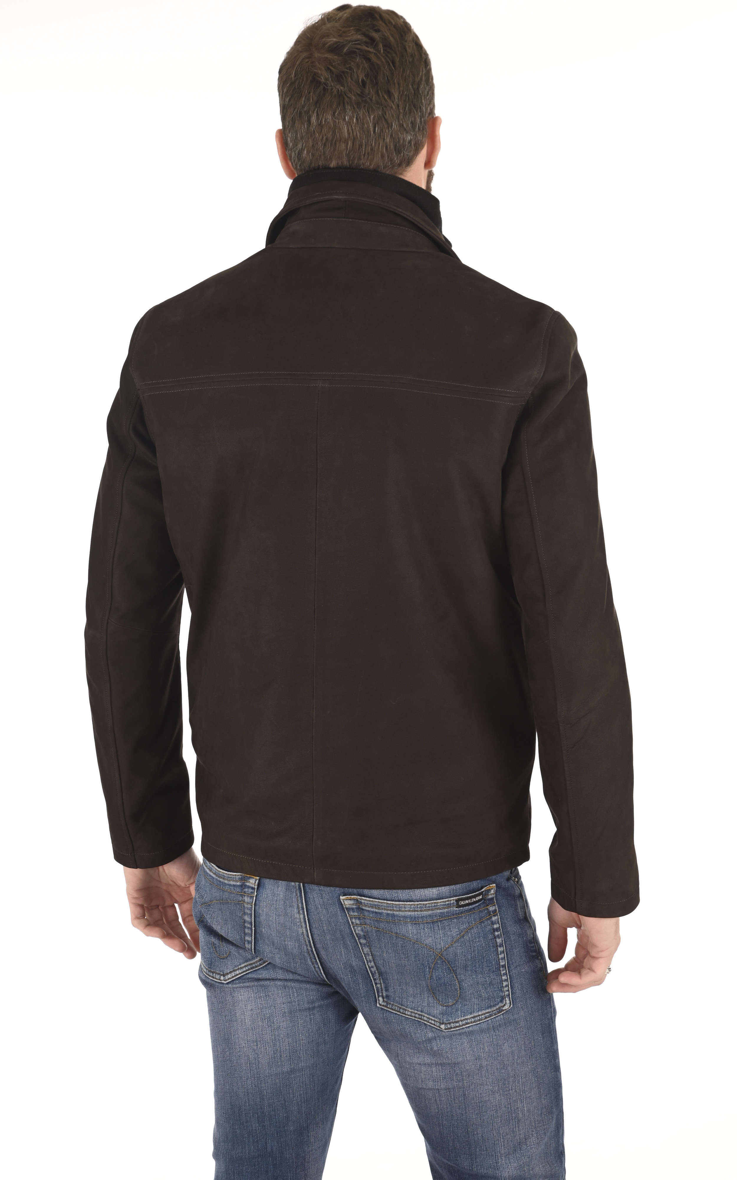 Veste Cuir Nubuck Marron La Canadienne La Canadienne Vestes Et 34