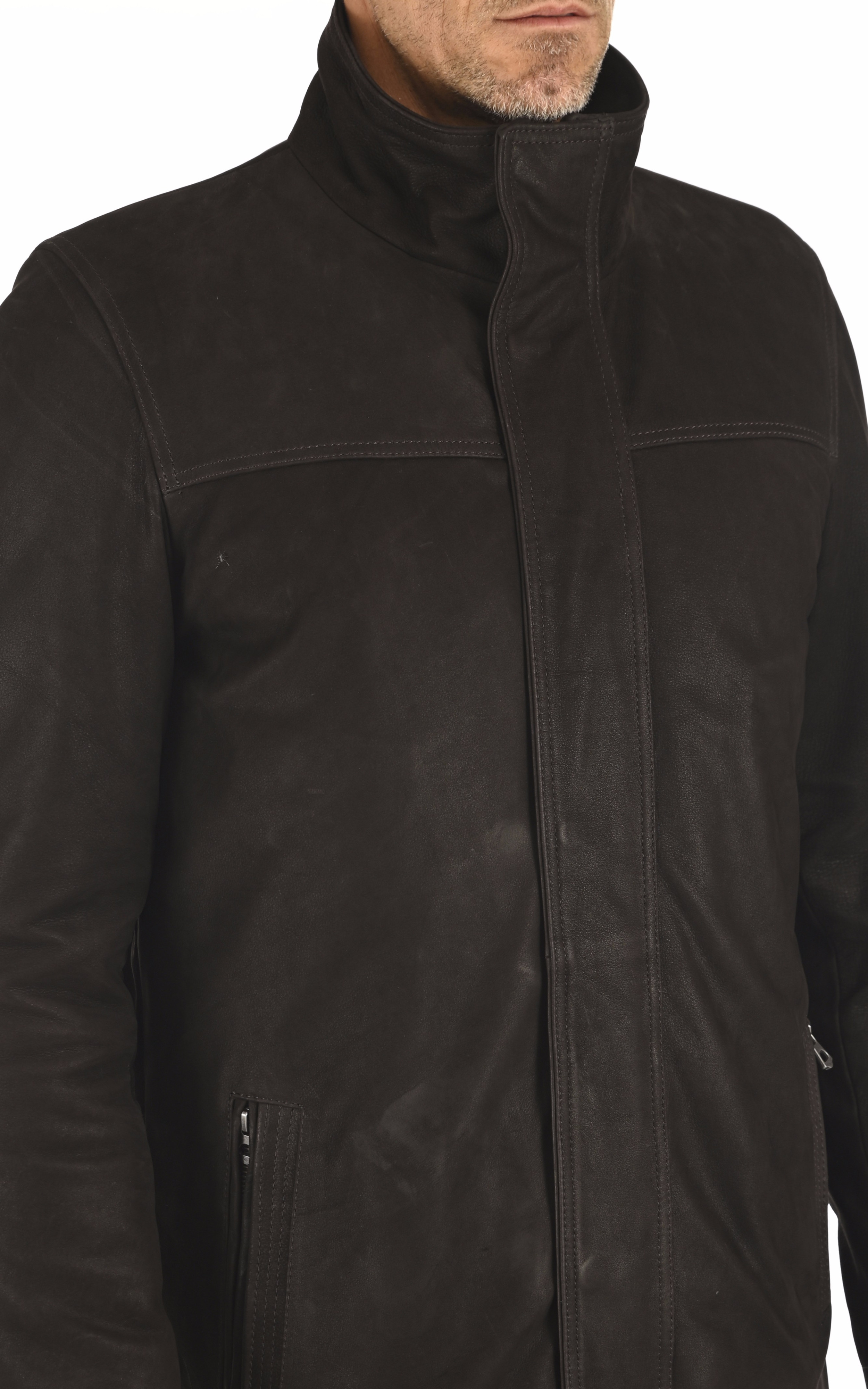 Veste Cuir Nubuck Marron La Canadienne La Canadienne Veste 34