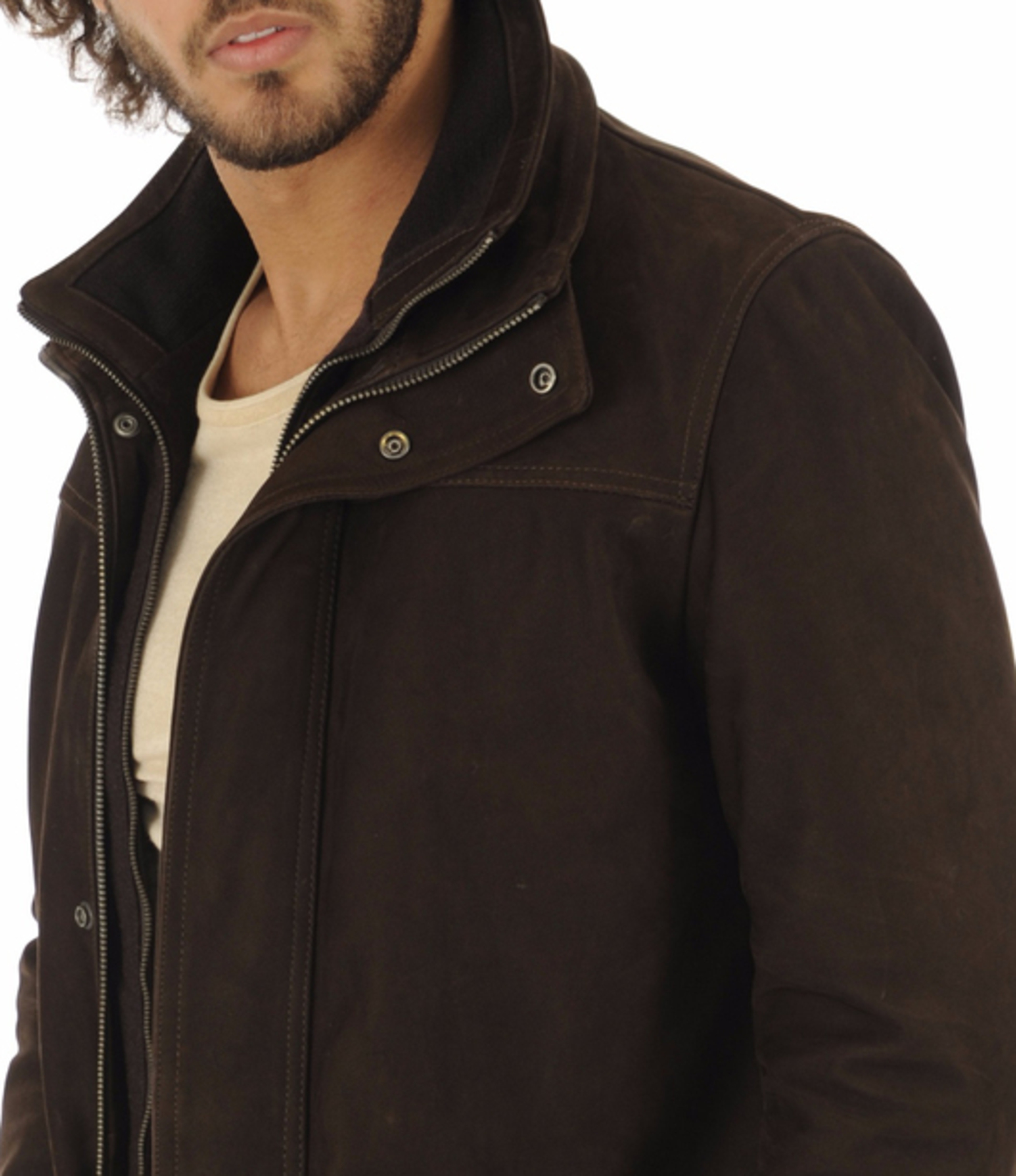 Veste Cuir Nubuck Marron La Canadienne La Canadienne Veste 34