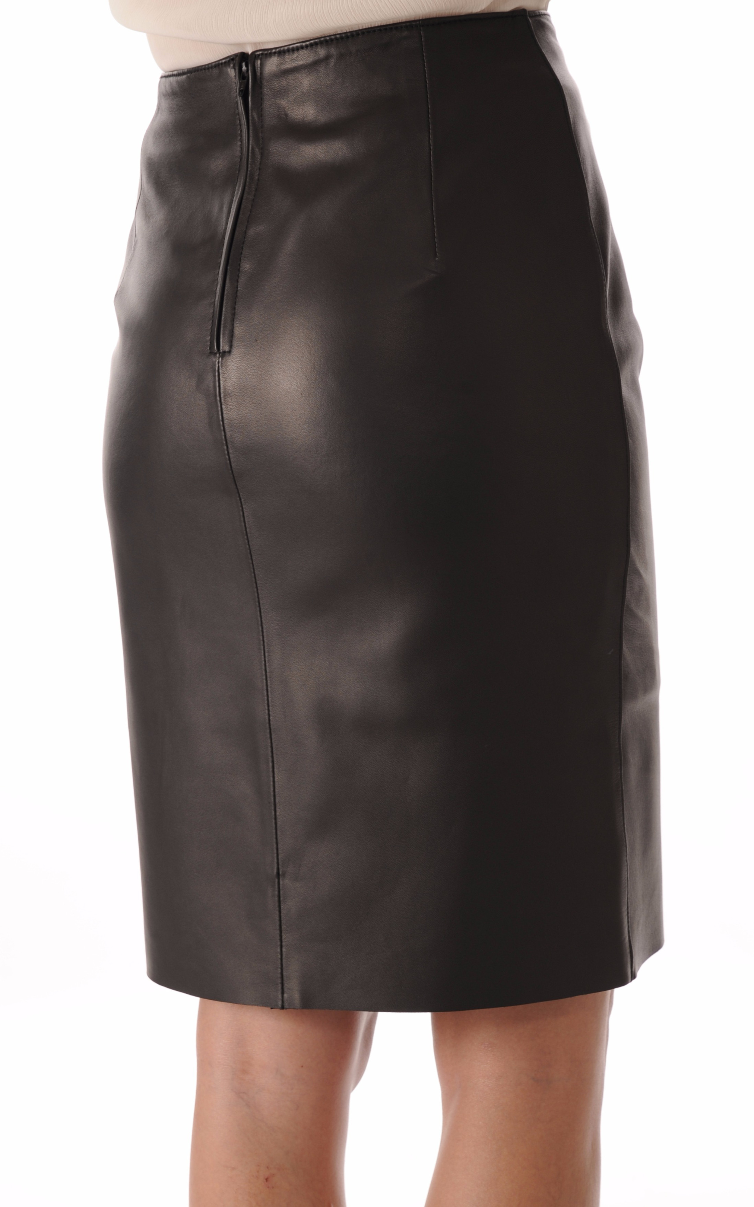 Jupe Cuir Agneau Taille Haute La Canadienne La Canadienne Robe