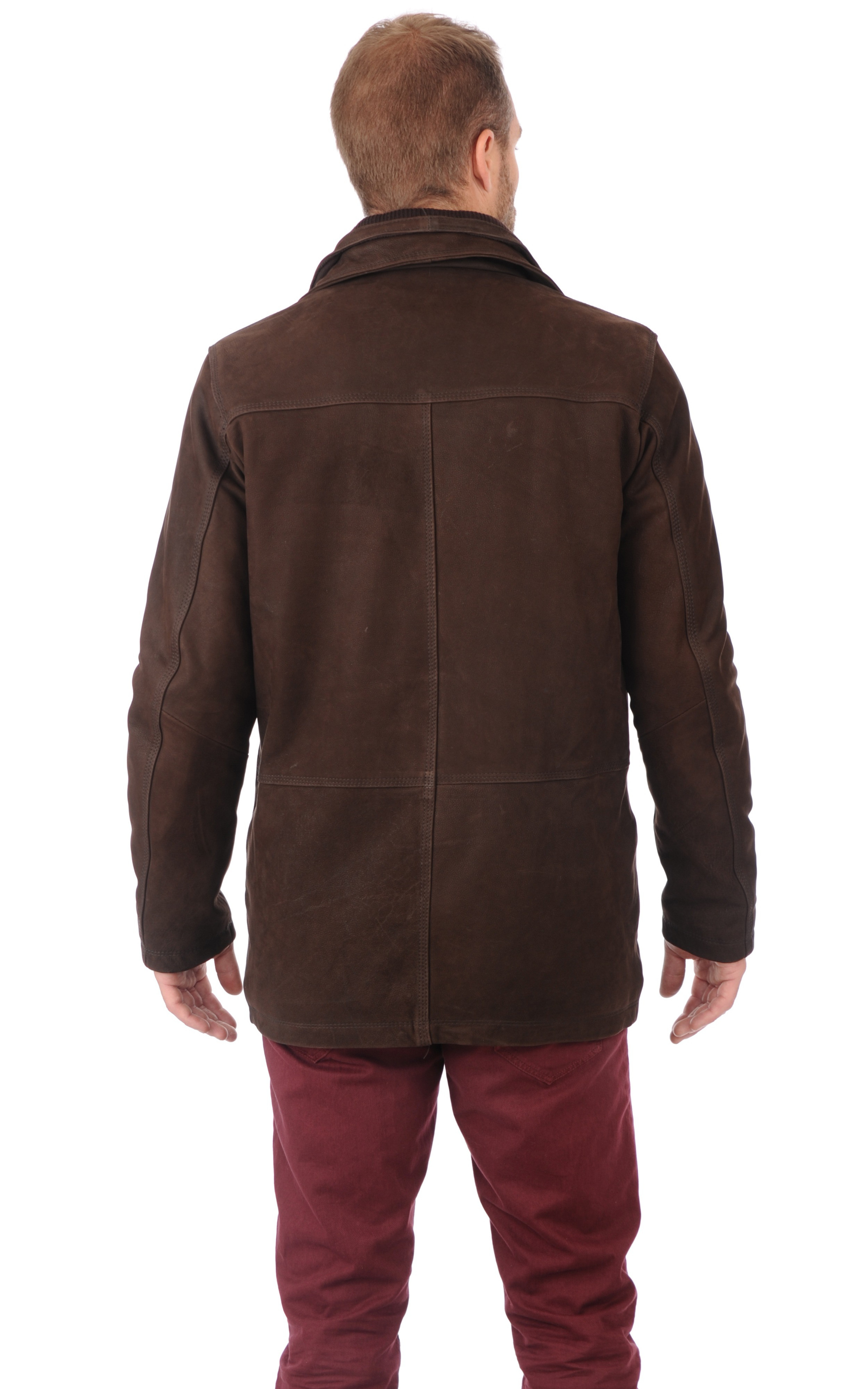 Veste Longue Cuir Nubuck Marron Daytona 73 La Canadienne Veste 34