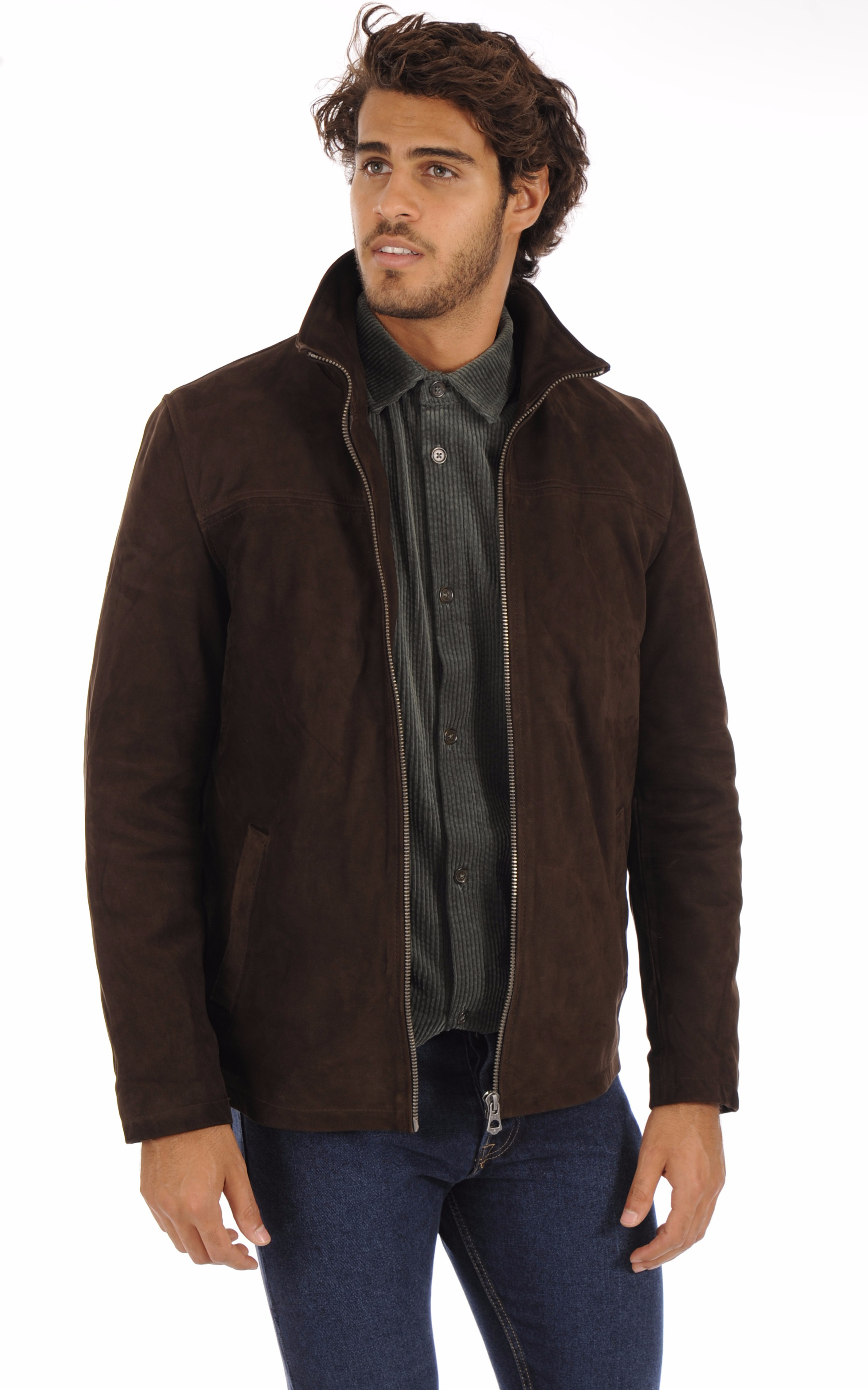 Veste Nubuck Marron La Canadienne La Canadienne Veste 34 Cuir Marron