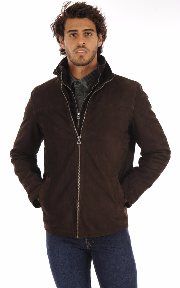 Veste Nubuck Marron La Canadienne La Canadienne Veste 34 Cuir Marron