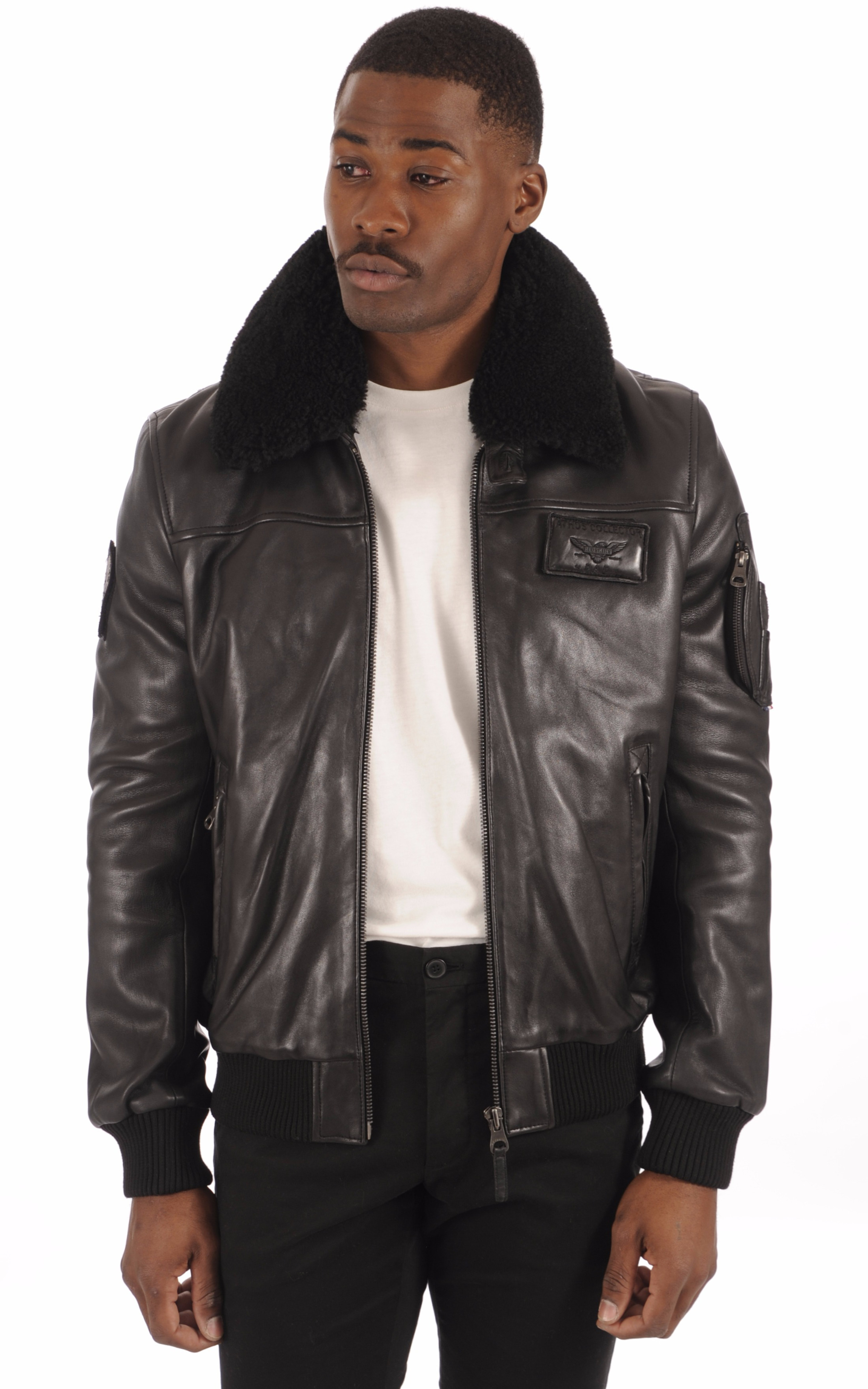 Blouson Aviateur Patrouille de France Noir Redskins - La Canadienne ... Blouson Aviateur Patrouille de France Noir Redskins - La Canadienne ...